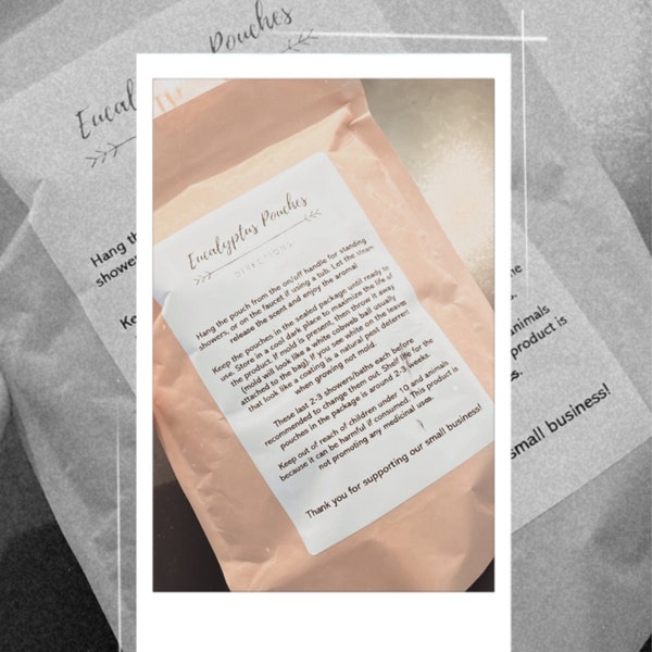 Eucalyptus Lavender Shower Pouches, Scented Bath Pouches, Odor ...