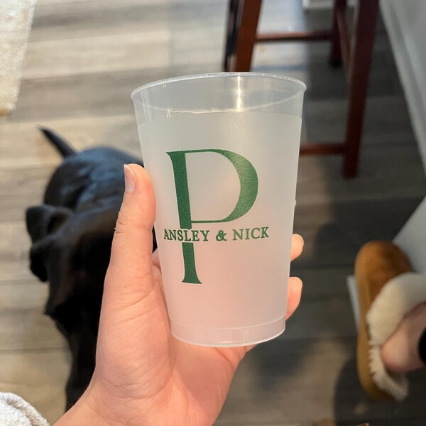 Personalized Wedding Cups Frost Flex Cups, Customizable for Couples ...