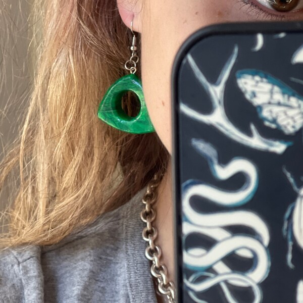 The Coraline / Caroline Earrings/ Black Button Studs/ Ghost Eye Ball ...