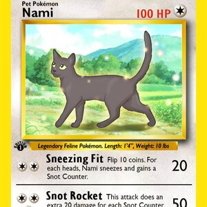 Your Pet as a Pokemon card | Etsy