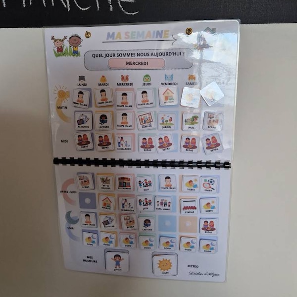 Semainier grand format / Semainier / Semainier routine / Semainier ...