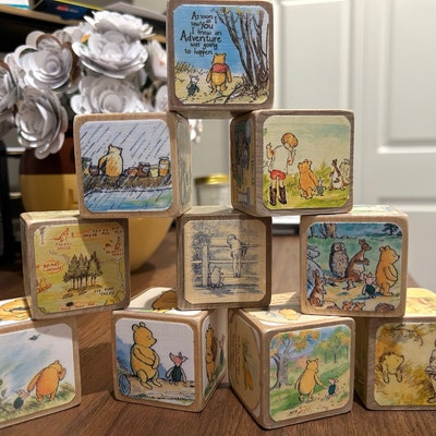 Beatrix Potter Wood Blocks Peter Rabbit Nursery Room Decor Benjamin ...