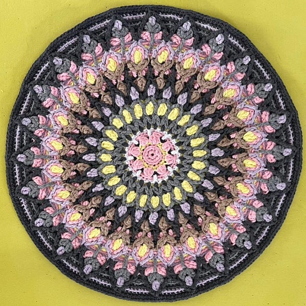 Spanish Mandala - Overlay Crochet PATTERN - Round Colorful Cushion ...