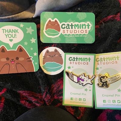 Pronouns Stabby Cats Hard Enamel Pins Be Gay Do Crime LGBT Pronouns Cat ...