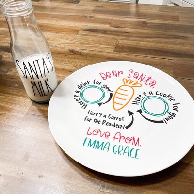 Santa Plate Design. Svg / Dxf / Eps / Png Files. Digital Download ...