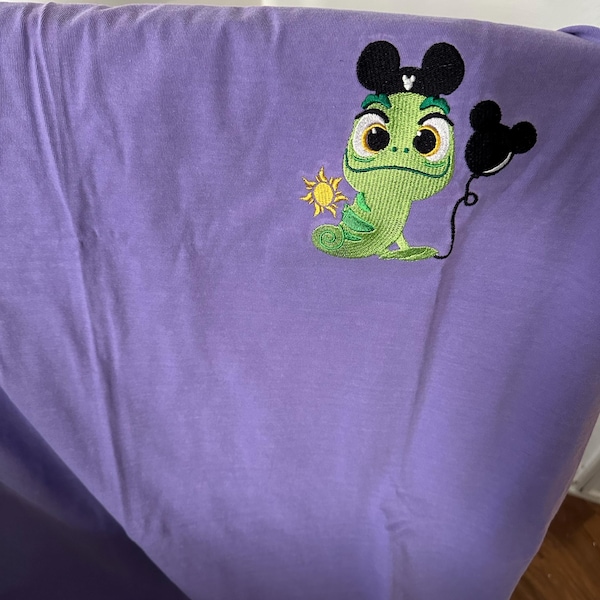 Pascal Mickey Hat Embroidered Sweatshirt | Disney Tangled Embroidered ...