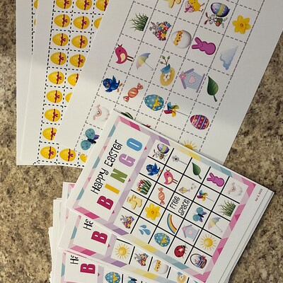 Easter Bingo, Easter Printable Bingo Cards, Easter Party Classroom Game ...