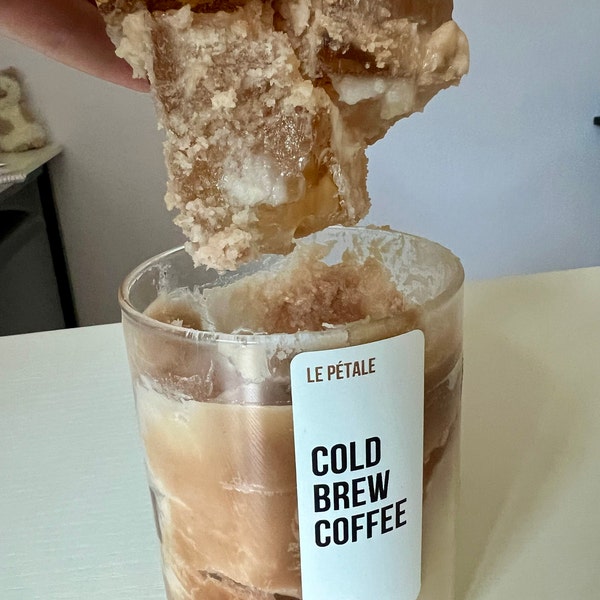 Iced Latte Coffee Candle | Handmade Soy Wax, Gel Ice Cubes (15 Oz) - Etsy