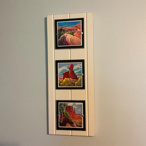 Distressed Wood Picture Frame Triple 5x5 3-5”x5” - Etsy