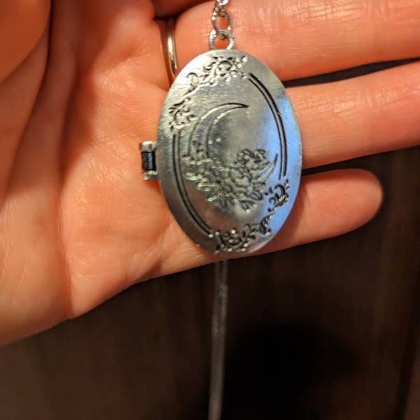 Witch Locket, Broom Closet Locket, Moon Locket, Witchy Pendant ...