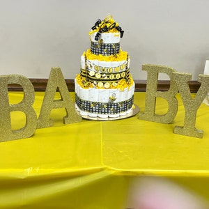 Diaper Cake, Baby Shower Gift, We Can Bearly Wait, Baby Shower Diaper ...