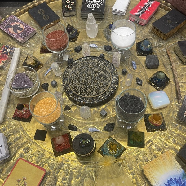 XL Pyramid-lapis-torus Symbol-orgone Energy Generator-24k Gold-copper ...