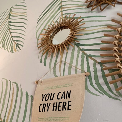 You Can Cry Here Small Wall Banner - Etsy