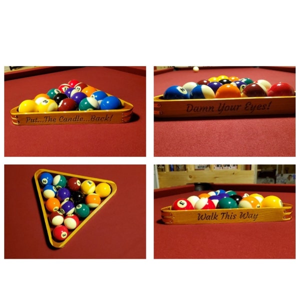 Personalized Pool Triangle | Billiards Triangle | Gift for Him | Her ...