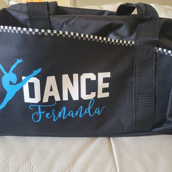 Personalized Dance Bag, Dance Bag, Custom Duffle Bag, Gray Duffle Bag ...