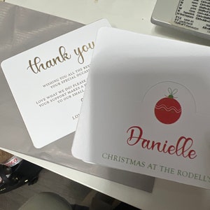 Personalised Santa Christmas Place Cards, Place Name Cards, Festive ...