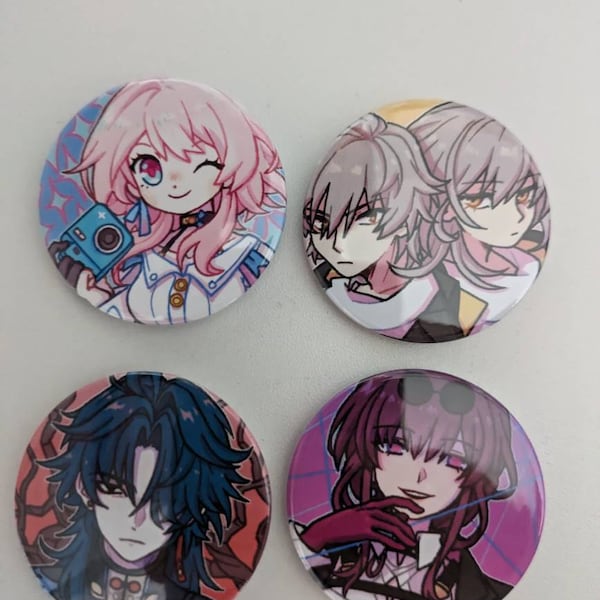 Honkai Star Rail Button Pins / Badges 45mm (more Characters Soon) - Etsy