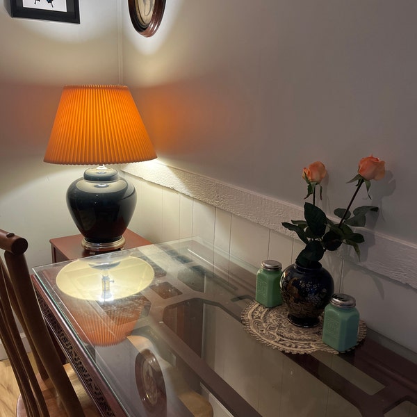 Jadeite Green Glass Salt & Pepper Shaker Set, LRG - Depression Style ...