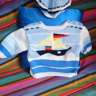Easy Knit Baby Jacket Cardigan Sweater Boots Swiss Darn Motif Jumper ...