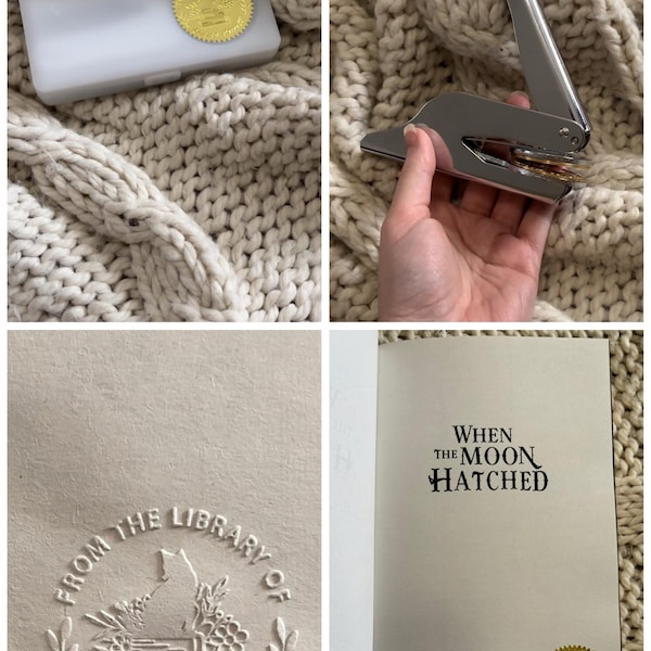 Custom Book Embosser, Wedding Embosser, Custom Embosser, Initials ...