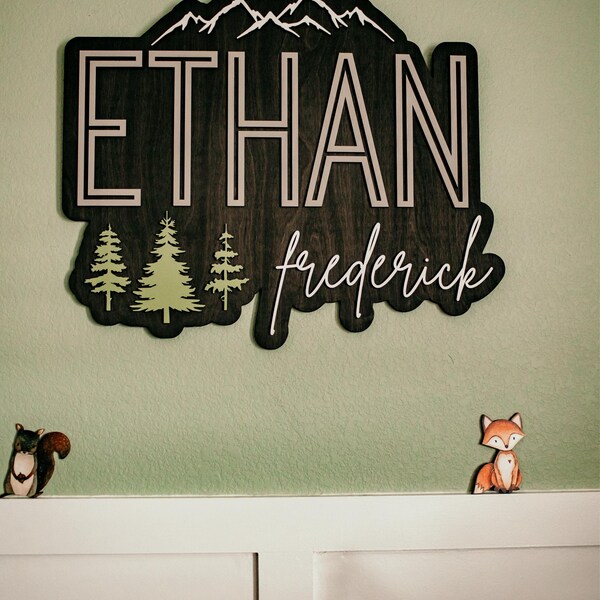 Stacked Names for Nursery, Wooden Letters, Name Sign, Nursery Letters ...