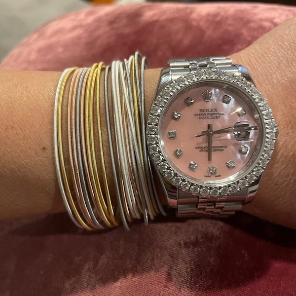 Guitar String Bracelets, Silver Spring Bracelets, Stainelss Steel ...