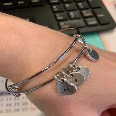 Family Initials Bracelet Kids Initials and Parents Initials - Etsy