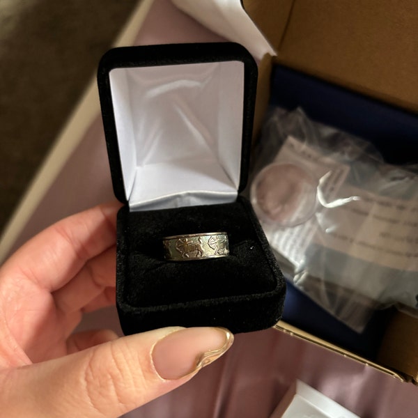 DENMARK HUGE MODERNIST Ring-vintage Silver Plated-j Hull Hallmark-heavy ...