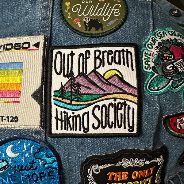 Out of Breath Hiking Patch - Etsy