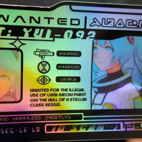 Yui Unit-092 Holographic Vinyl Decal: Cyberpunk Laptop Sticker - Etsy