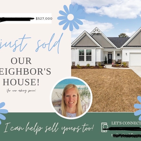 Just Sold Flyer, Real Estate Letter, Realtor Mailer, Real Estate ...