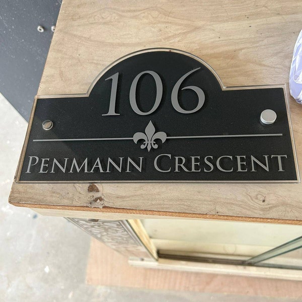Decorative House Sign or Address Plaque - Doors Number Personalised ...