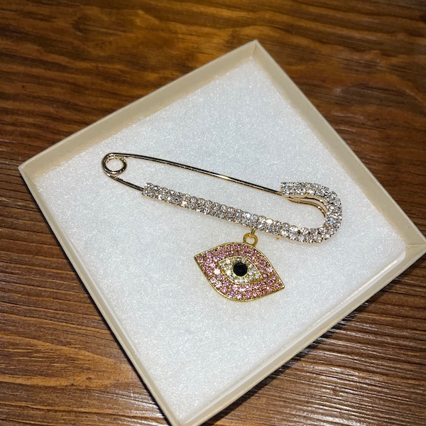 Stroller Pin, Evil Eye Pin, Personalized Baby Pin, Evil Eye Baby, Hamsa ...