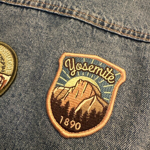 Yosemite National Park Full Embroidered Illustrated Iron-on Patch - Etsy