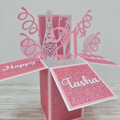 Custom Silver Wedding Card Pop up Box Card Personalised - Etsy