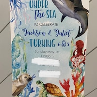 Editable Under the Sea Invite Under the Sea Invitation - Etsy Australia