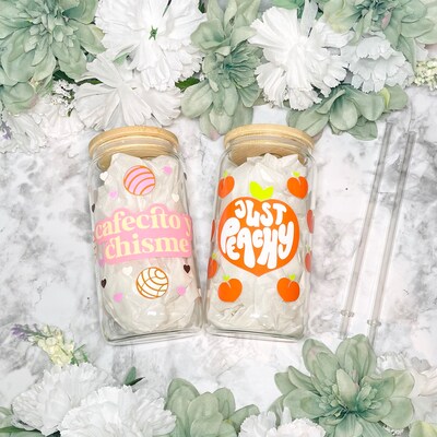 Cafecito Y Chisme Valentine's Day SVG for UV DTF 16oz Can Glass Wrap ...