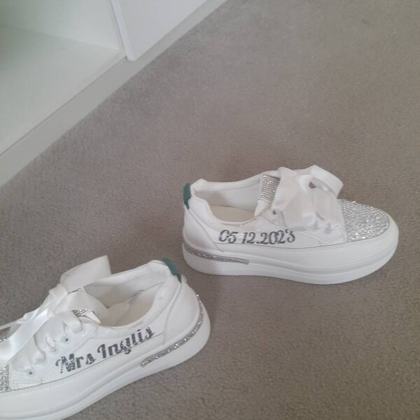 Bridal Party Trainers / Shoes / Converse Iron on Vinyl Transfers ...