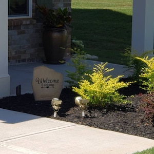 House Address Vertical Rock Engraved Stone House Number - Etsy