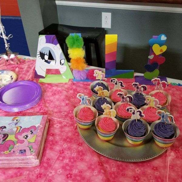 My Little Pony Inspired Name Letters/my Little Pony Party Decorations ...