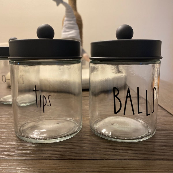 Rae Dunn Inspired Custom Bathroom Storage Decal Labels - Etsy