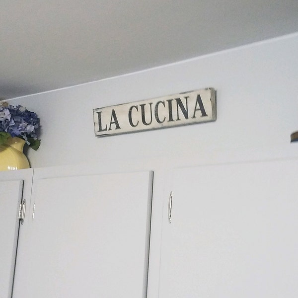 Italian Kitchen Sign La Cucina -THE KITCHEN | Tuscan Decor, Farmhouse ...