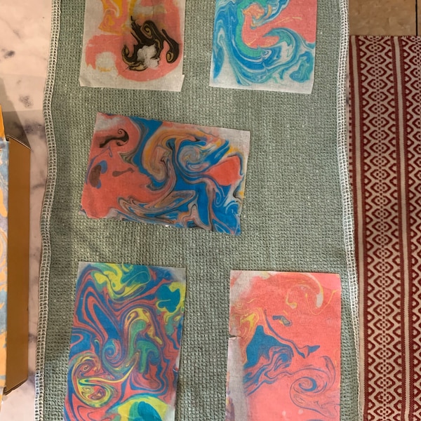 Suminagashi Marbling Art Kit: Japanese Paper, Inks, Online Video - Etsy