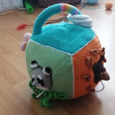Animals Activity Cube Crochet Pattern Sensory Toy Woodland Toy ...