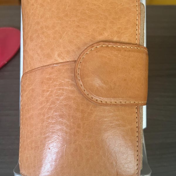 A7, Pocket 6 Rings Leather Binder, Filofax Pocket Planner, Veg Tan ...