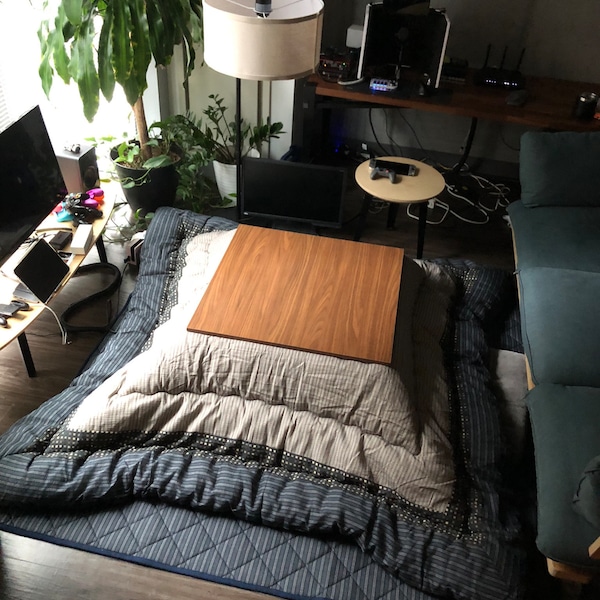 Kotatsu Futon & Mat Set Fluffy Premium Cotton Blanket Table Square ...
