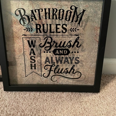 Bathroom Rules SVG, Bath SVG, Home SVG, Home Cricut, Bathroom Sign Svg ...