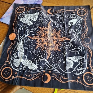 Deaths Head Hawkmoth Silver Screen Print Fabric Patch 8x8cm Goth, Moth ...