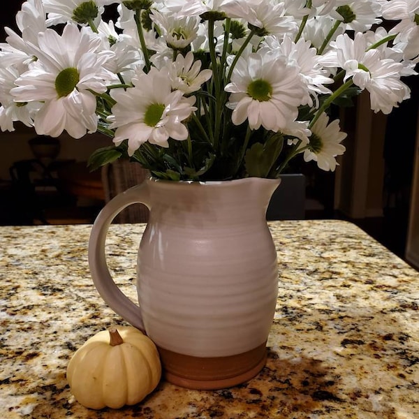 Farmhouse Pitcher | Ceramic Pitcher | Modern Rustic Stoneware - Etsy