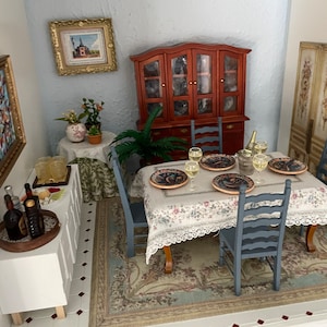 Dollhouse Miniature PAPER Dressing Screen Room Divider French Tapestry ...